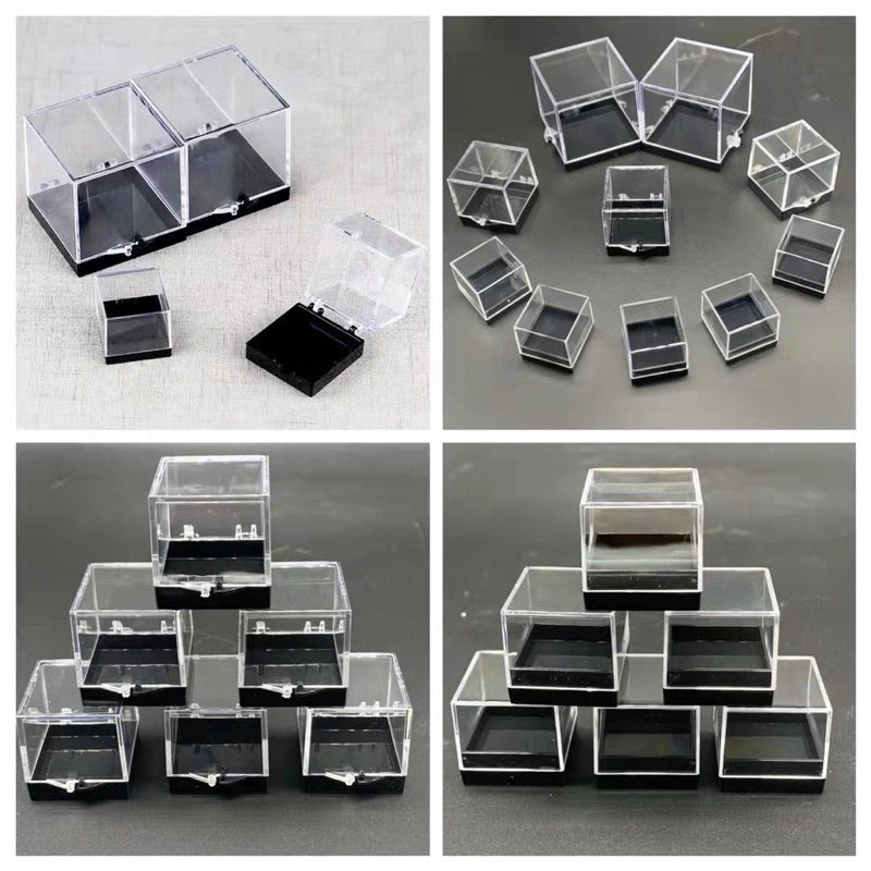 Acrylic Transparent Mineral Crystal Display Box Specimen Storage Box ...