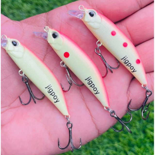 Jigpoy Classic Minnows Luminous 8g/70mm | 5g/50mm Lure Sinking effective lure Ultra Light ...