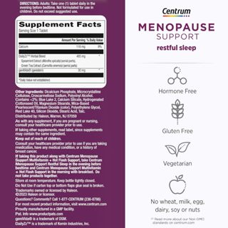 Centrum Restful Sleep Menopause Support (28 Tablets) - Hormone Free ...