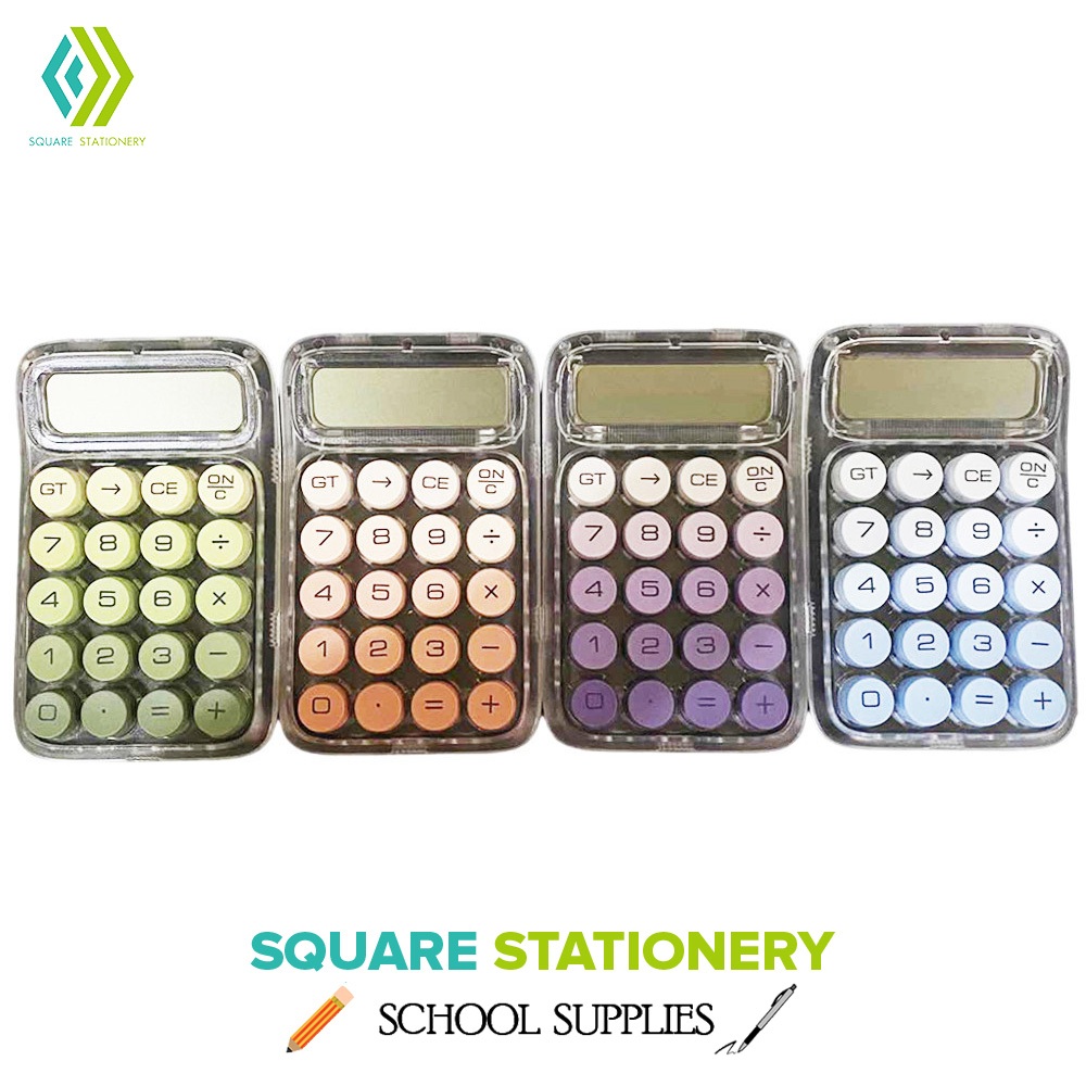 Square Stationery Transparent Gradient Color Mini Calculator Unique ...