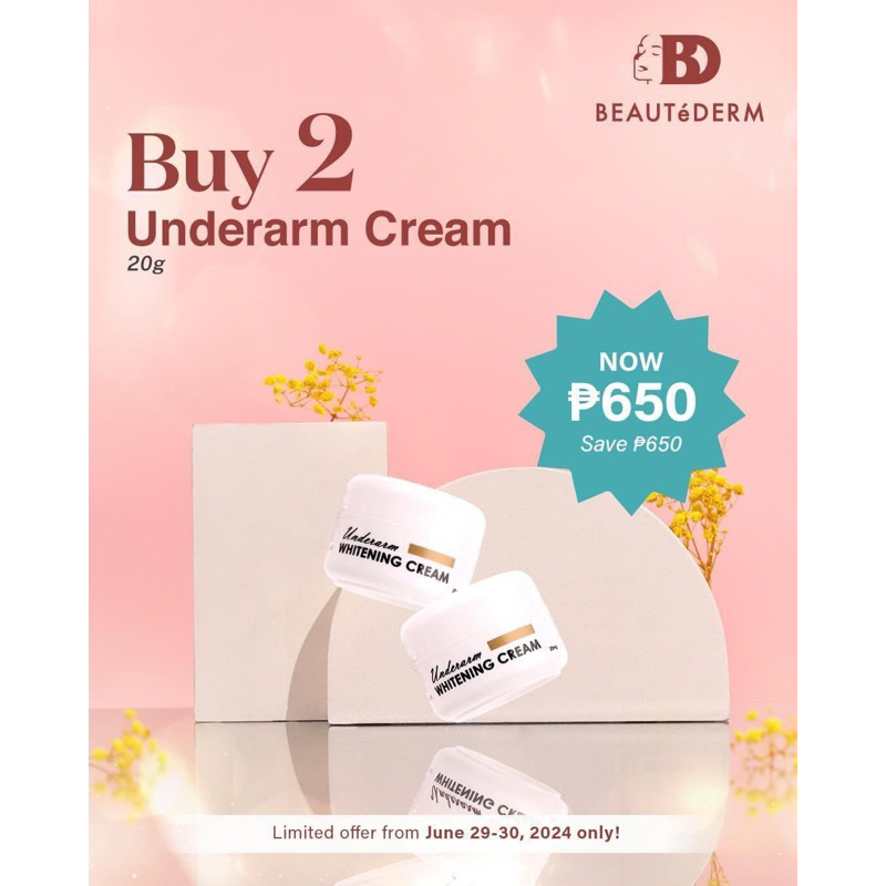 Beautederm Underarm Whitening Cream B1T1 | Shopee Philippines
