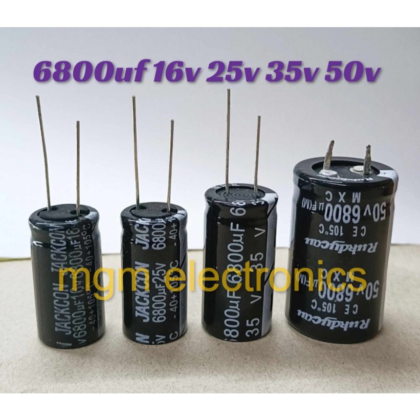 1pc. electrolytic capacitor 6800uf 16v 25v 35v 50v | Shopee Philippines