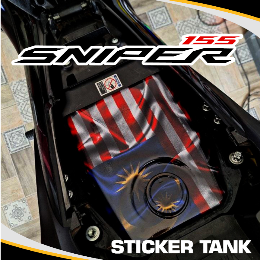 Yamaha Sniper 155 Sticker Tank Malaysian, Thai, Japan, Philippine Flag ...