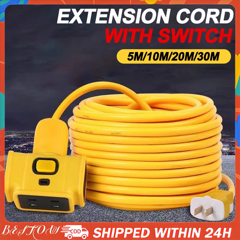 Extension Cord Socket With Switch Extra-long Plug-in Strip Electric ...