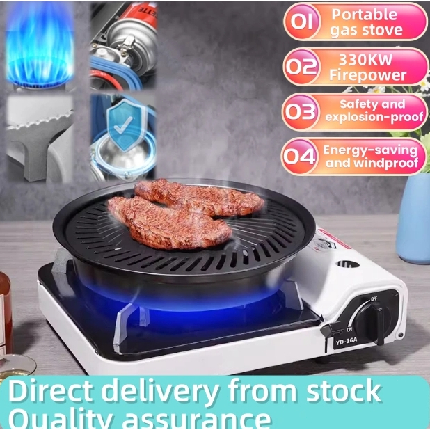 Cassette stove 3500W outdoor camping barbecue portable butane stove ...