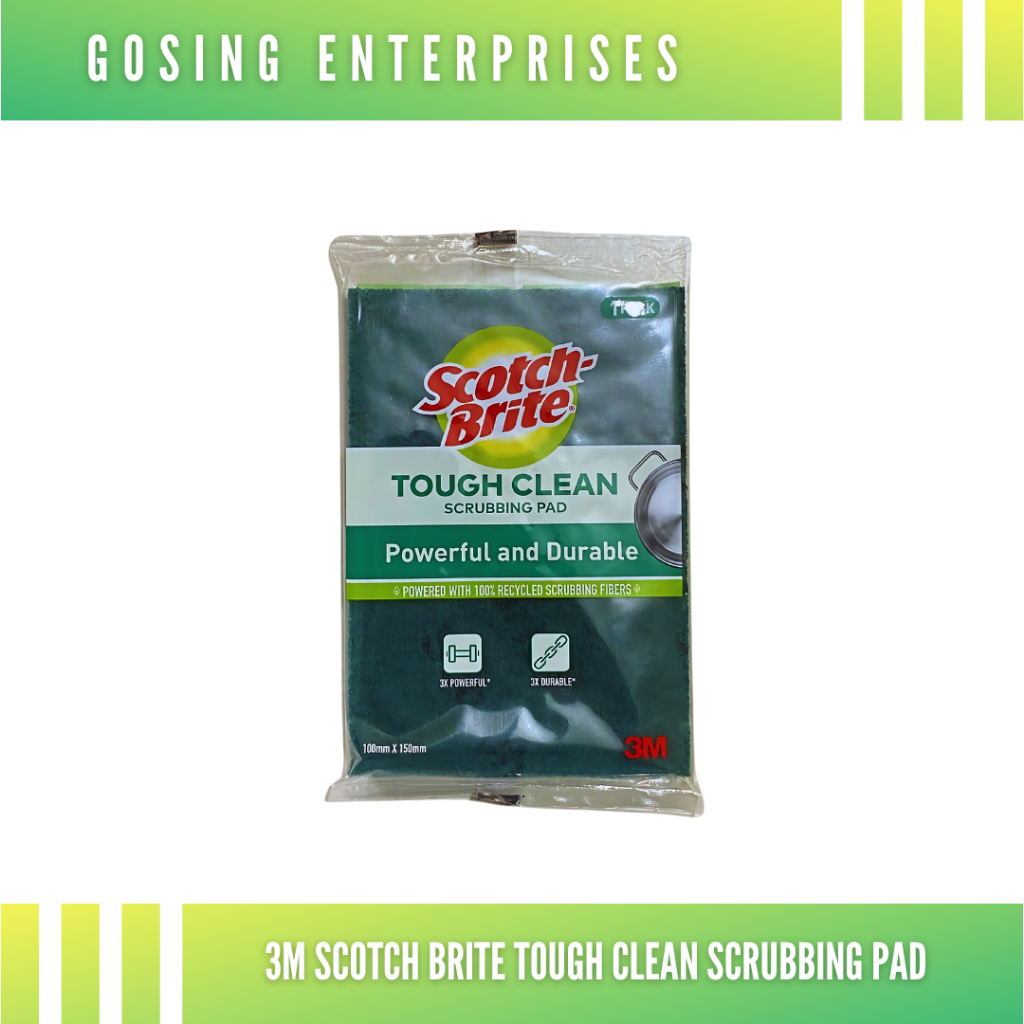 Scotch-Brite® Tough Clean Scrub Pad, Regular, 100 mm x 150 mm | Shopee ...