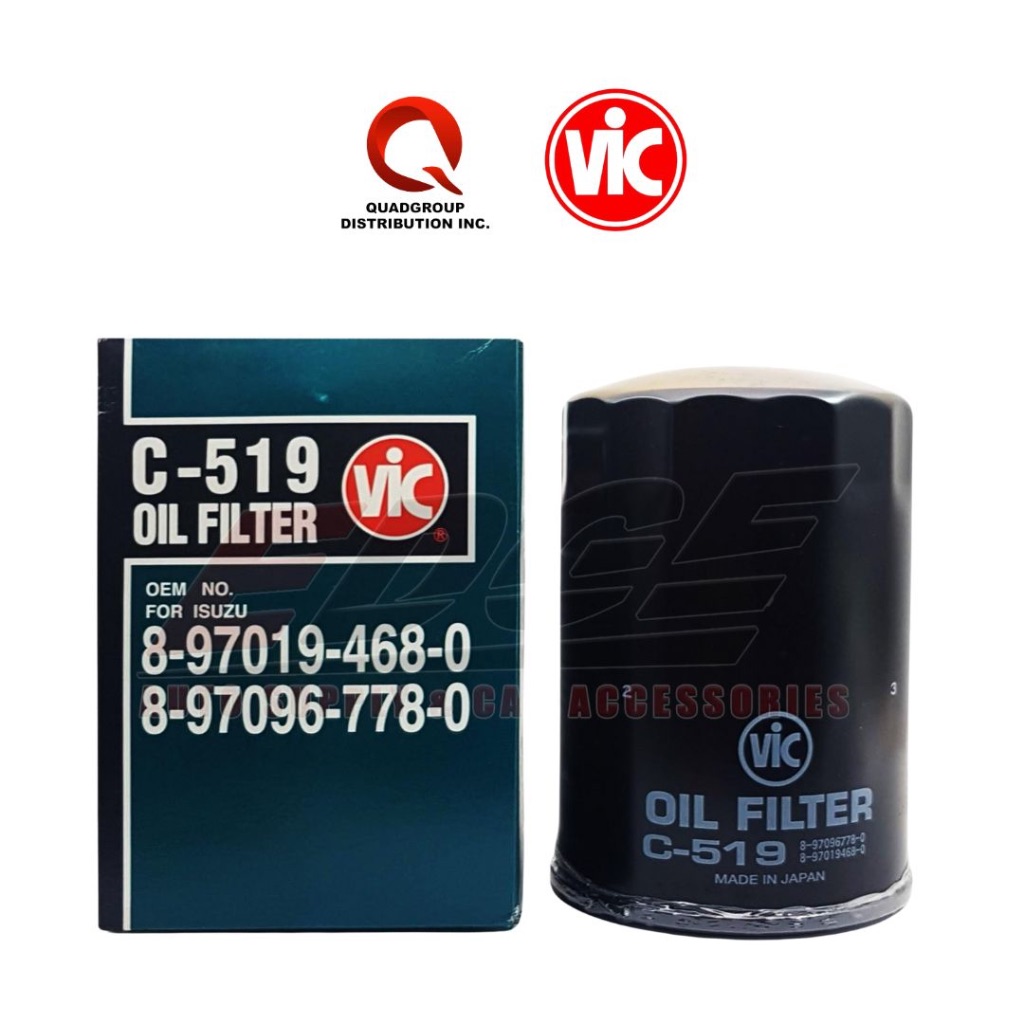 VIC FILTER - C-519 OIL FILTER 4HF1,4HJ1,4BE1 | Shopee Philippines