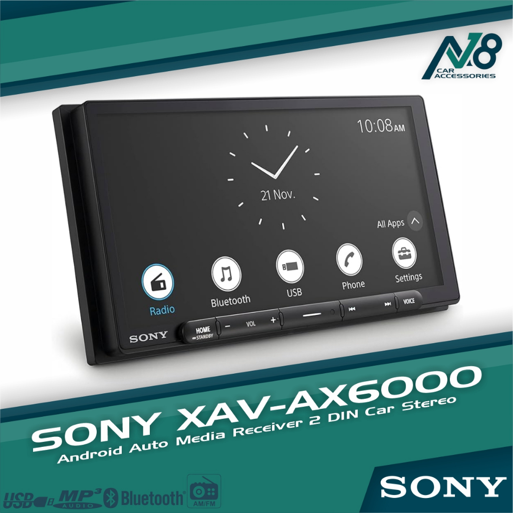 Sony XAV-AX6000 Digital Multi-Media Receiver Apple Car Play , Android ...