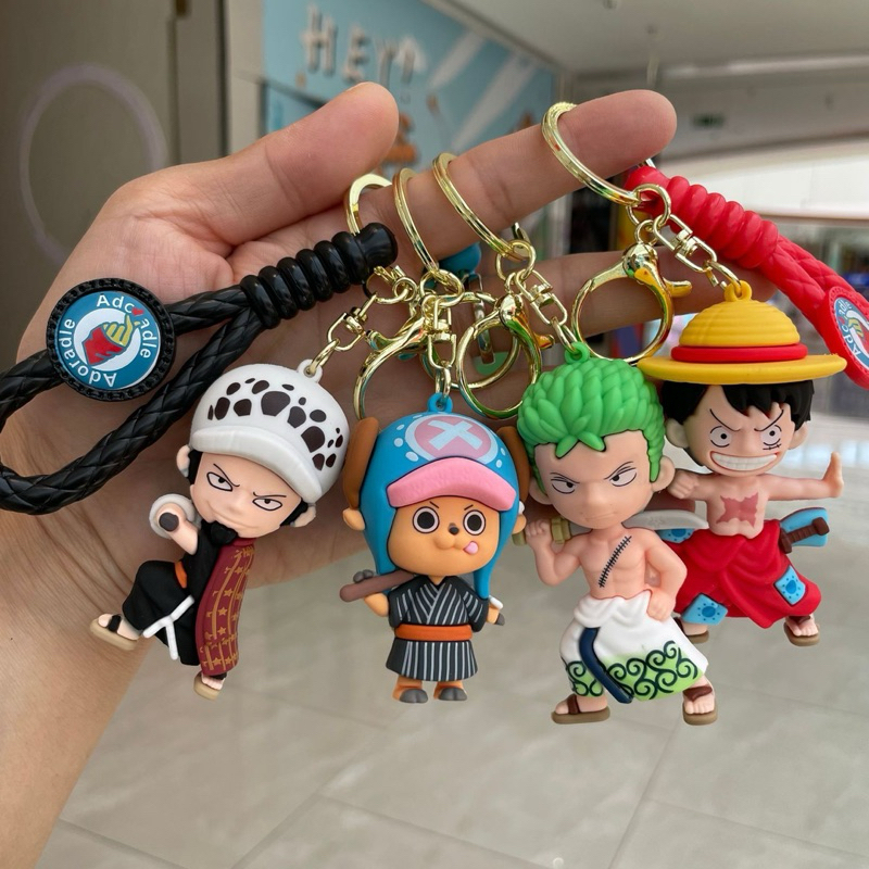 Cartoon Anime One Piece Doll Braided Rope Keychain Student Souvenirs ...
