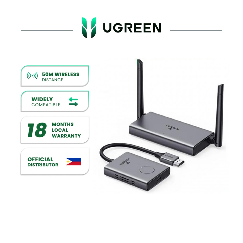 UGREEN Wireless HDMI Extender Transmitter and Receiver 50m - PH | Shopee Philippines