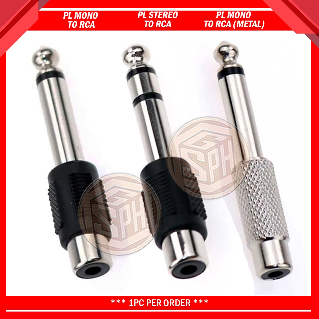 PL TO RCA MONO AND STEREO ADAPTOR | Shopee Philippines