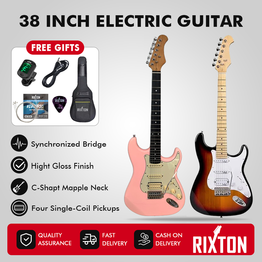 RIXTON 38 Inch Basic Electric Guitar Special Edition Complete Set with ...
