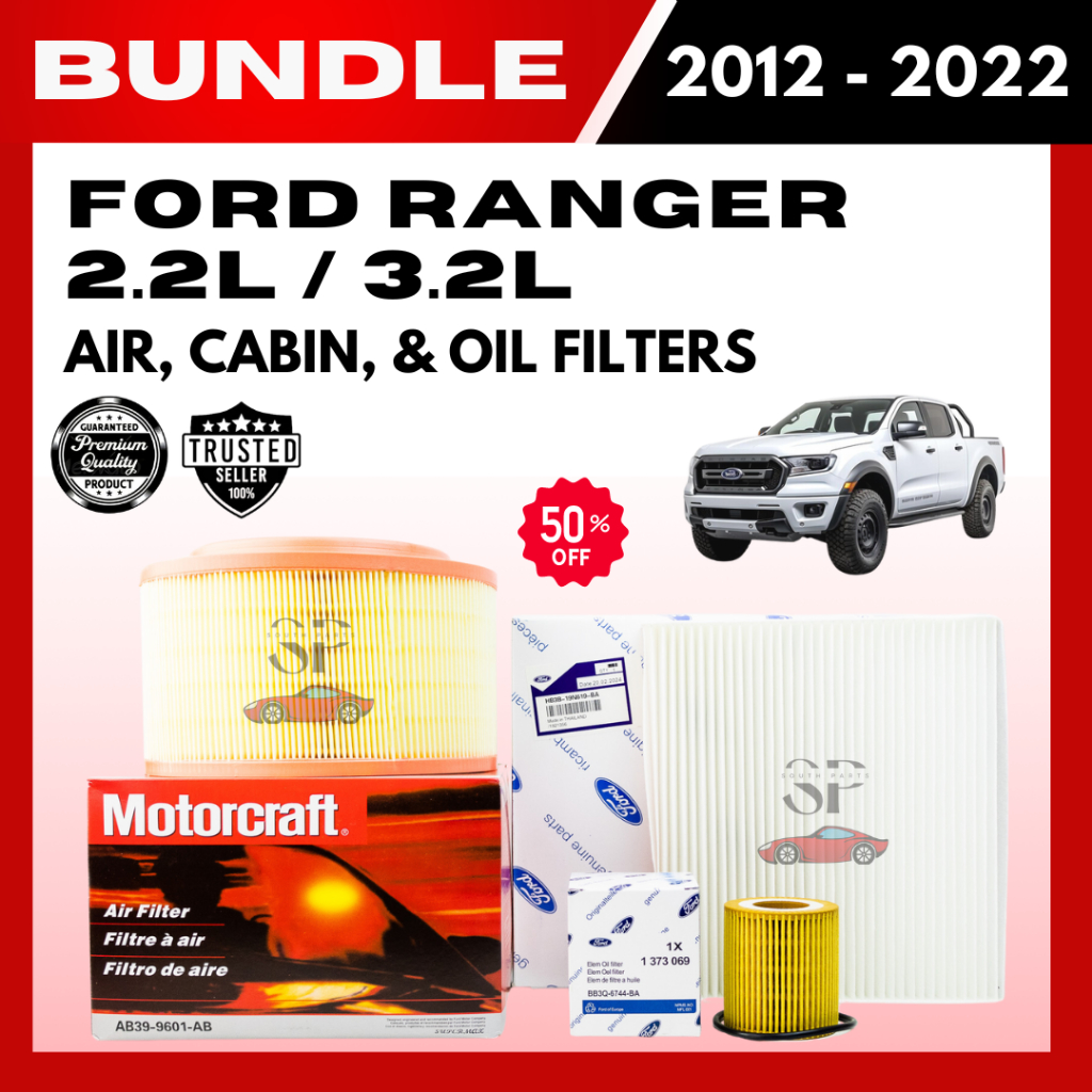 BUNDLE SALE! CABIN, AIR, & OIL FILTERS for FORD RANGER 2.2L & 3.2L ...