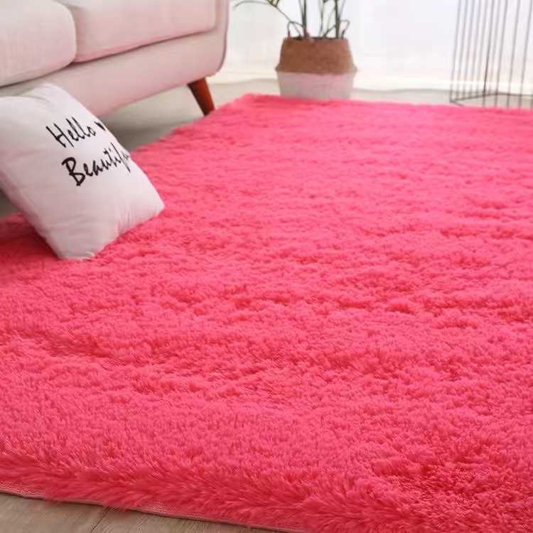 Big Size Fluffy Rugs living room plush large carpet rectangular bed ...