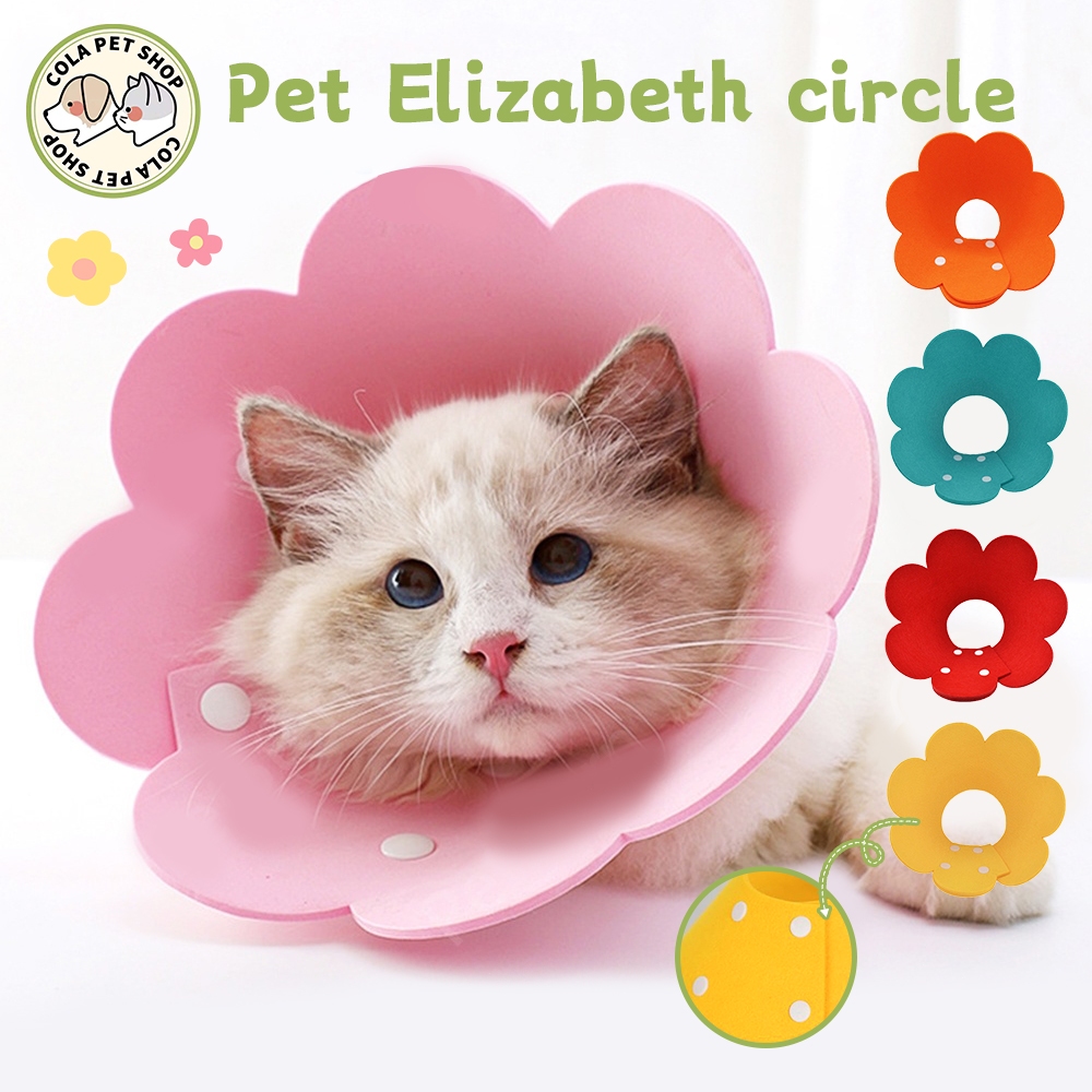 Cat Recovery Collar Cute Pet Elizabeth Cone E-Collar Safety Collar ...