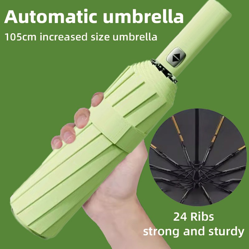 Automatic Umbrella 24 Ribs waterproof Windproof Anti-UV Sunscreen Large ...