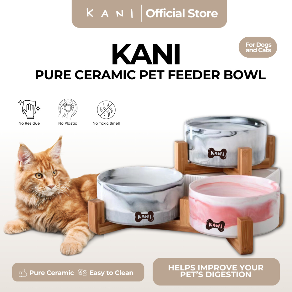 KANI Pure Ceramic Minimalist Pet Food Bowl Feeder Microwavable For Dogs & Cats | Shopee Philippines