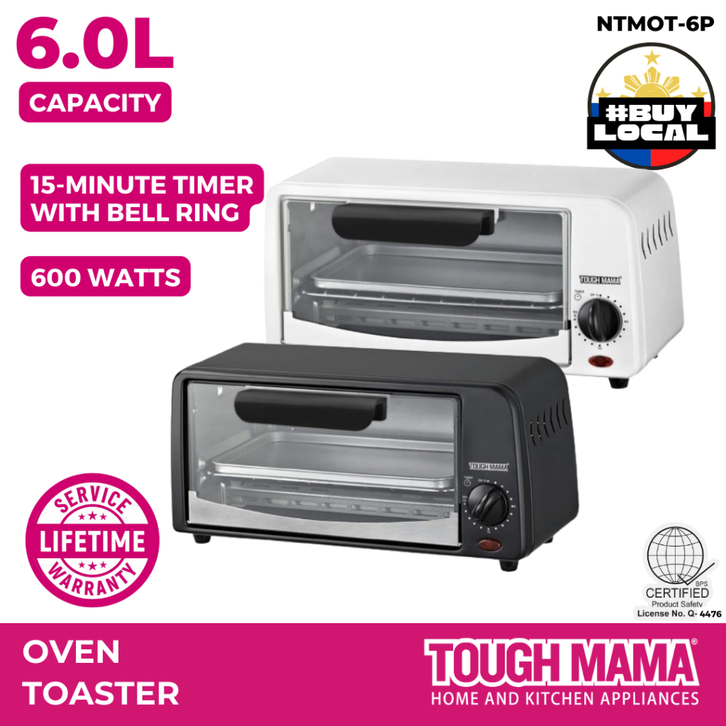 Tough Mama 6 Liters NTMOT-6P Oven Toaster 6L capacity Timer with Bell ...