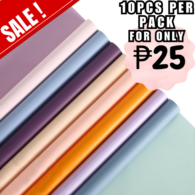 10 pcs Two-Sided Colored Flower Wrappers 40*45cm Gift Wrapping Paper ...