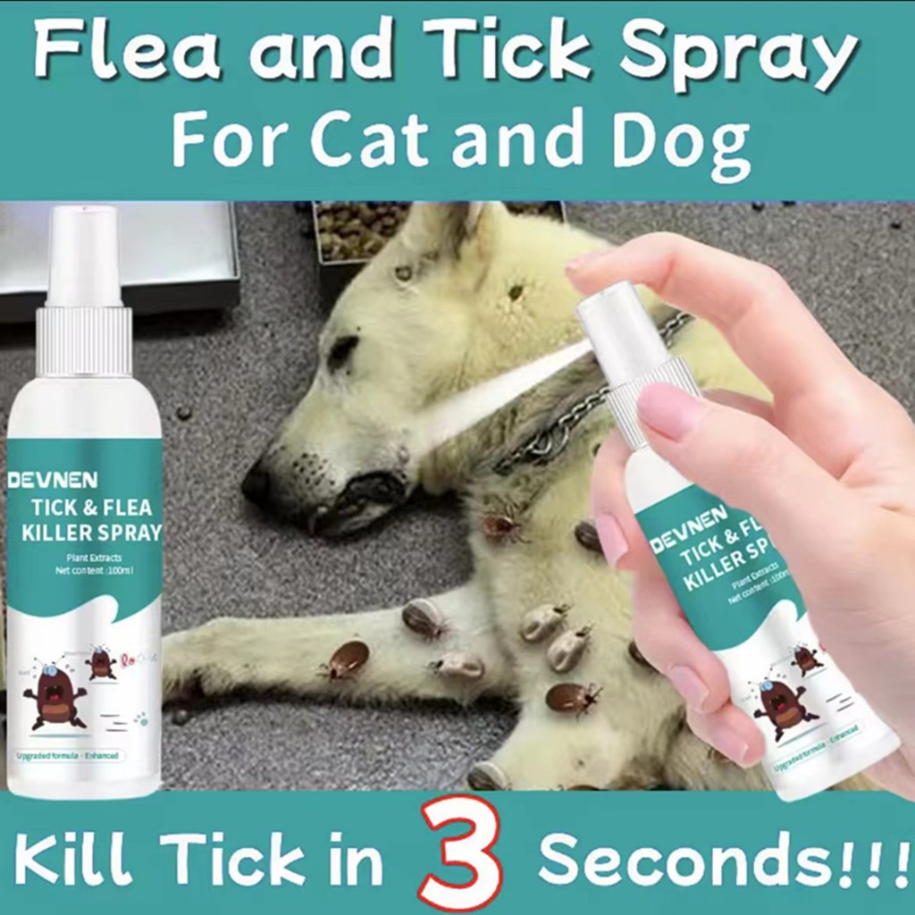 100ML Dog Spray for Flea and Tick Pet Anti Garapata, Pulgas and Kuto ...