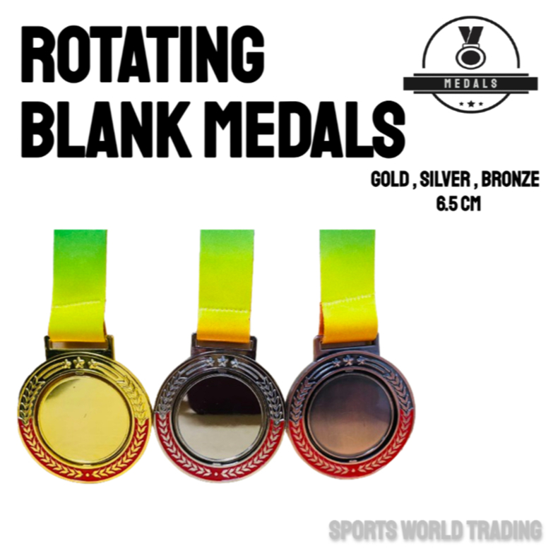 Rotating Blank Premium Medals 6.5 cm ( Customize Available ) | Shopee ...