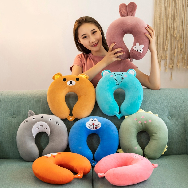 U Shaped Neck Pillow Soft Pillow Memory Foam Cartoon Pillow With Lock ...