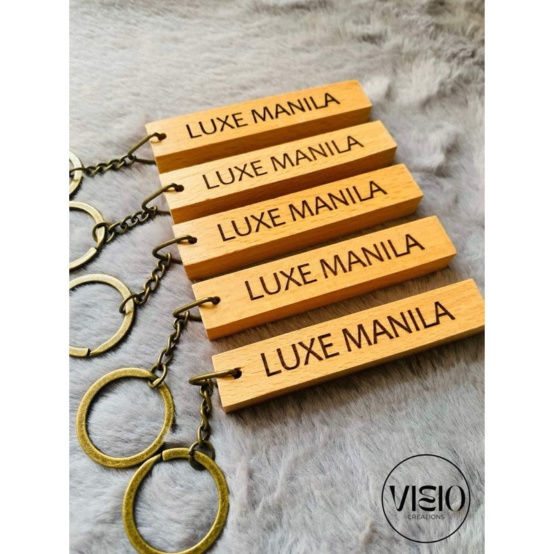 Personalized Wooden Keychain | Stick type | Laser Engraved | Shopee ...