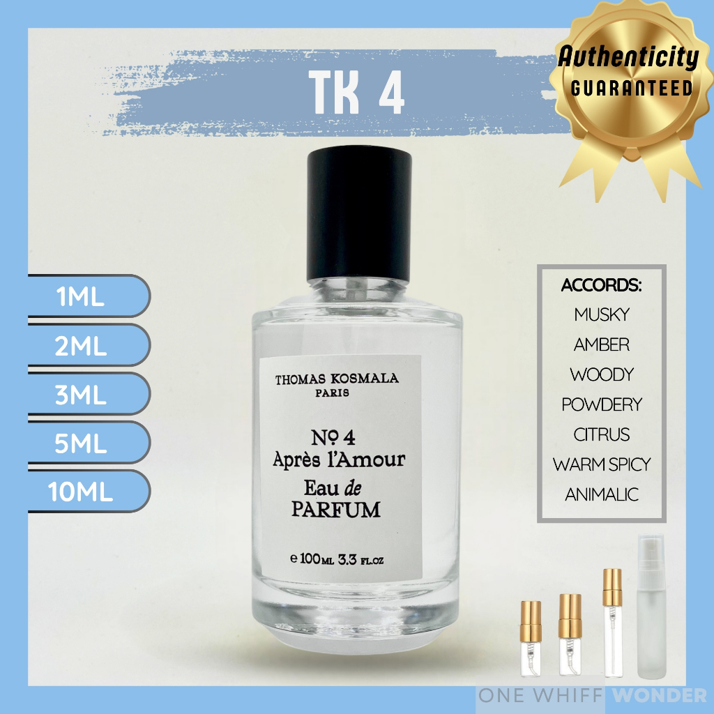 Thomas Kosmala No. 4 EDP TK4 (1mL, 2mL, 3mL, 5mL or 10mL) ONE WHIFF ...