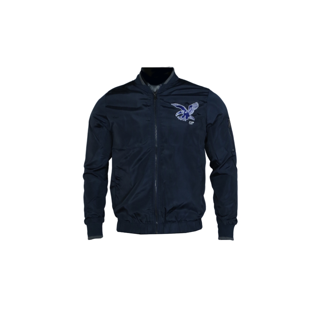 Universidad Ateneo Tamp Taslan Jacket Navy Blue Mens | Shopee Philippines