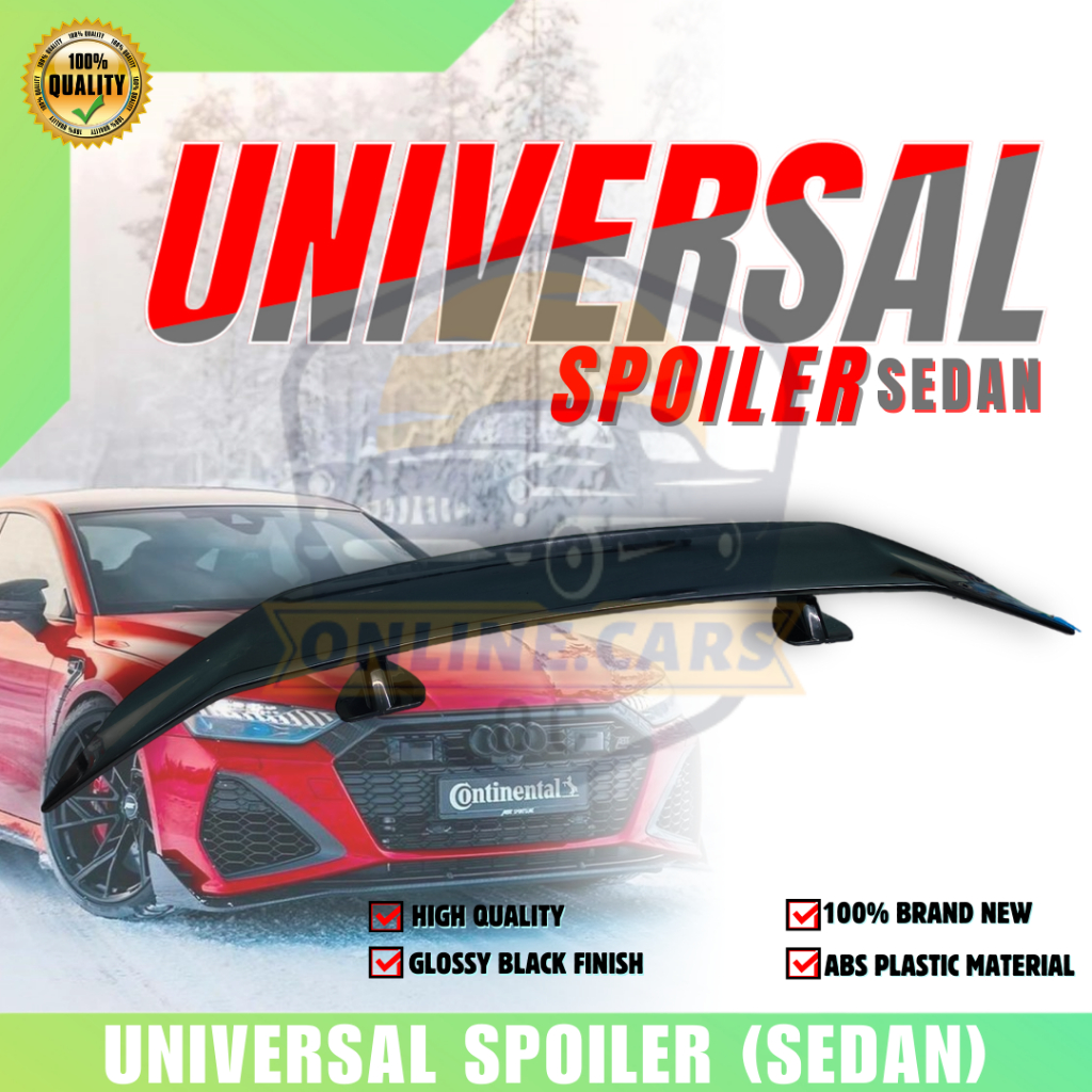 OC Car Universal SEDAN Spoiler Glossy Black Good Quality (8103 ...