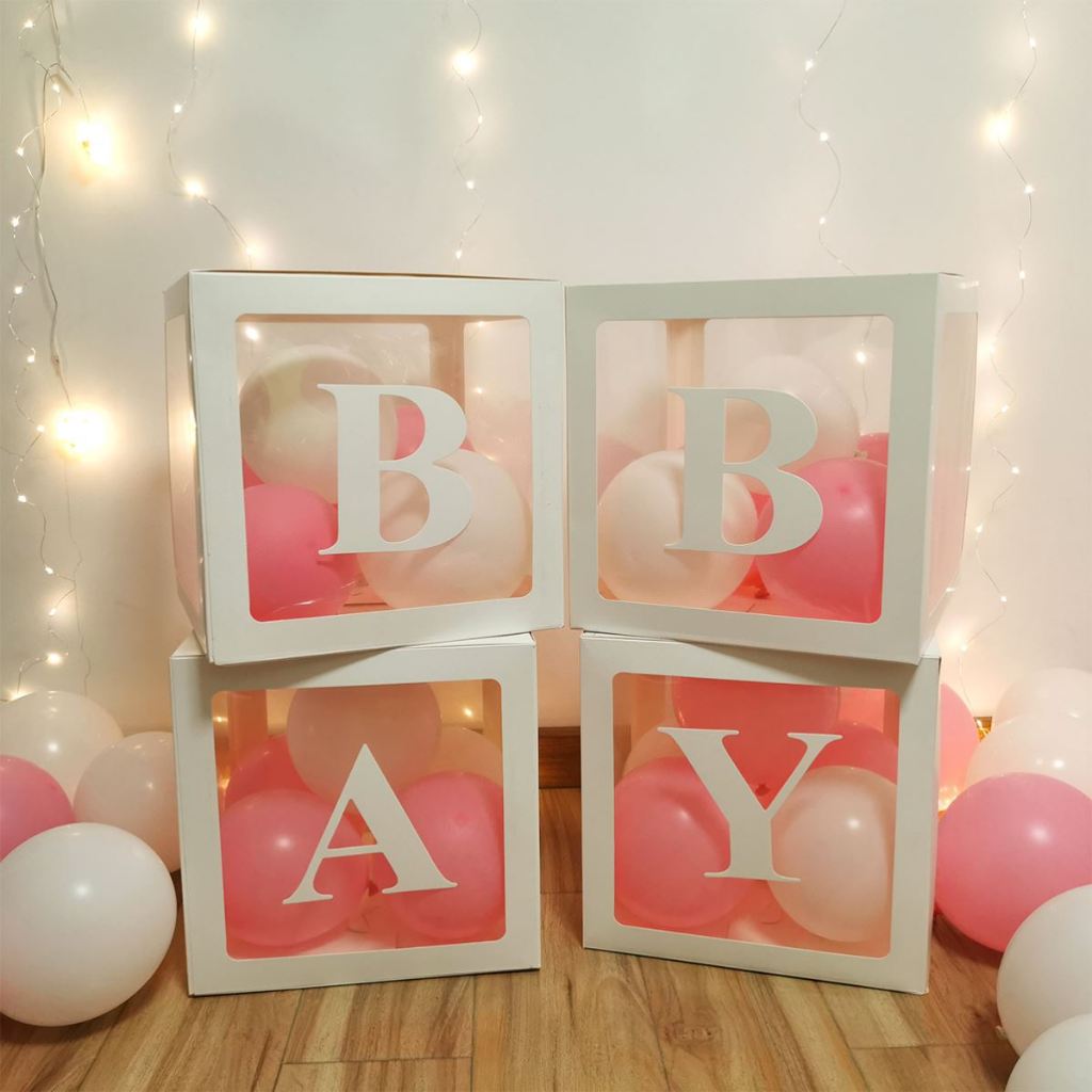 25cm A-Z Alphabet Transparent Balloon Box DIY Happy Birthday Party ...