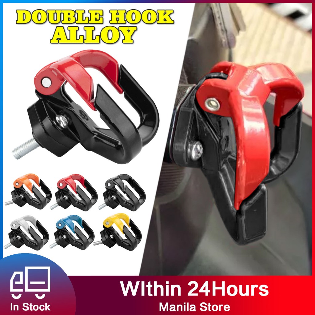 1 PCS Motorcycle universal helmet hook double hooks Full Aluminum Alloy ...