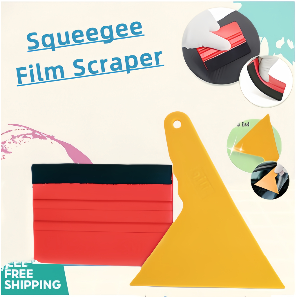 Squeegee and Triangular Film Scraper for Car Sticker Decal Application ...
