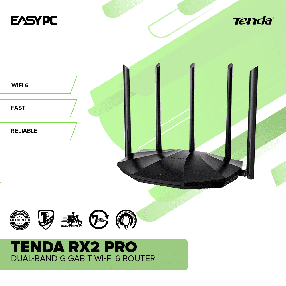 EasyPC| Tenda RX2 Pro Dual-Band Gigabit Wi-Fi 6 Router | Shopee Philippines