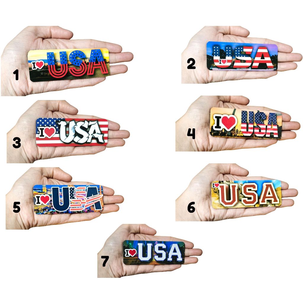 USA RECTANGLE DESIGN RUBBER REF MAGNET | Shopee Philippines