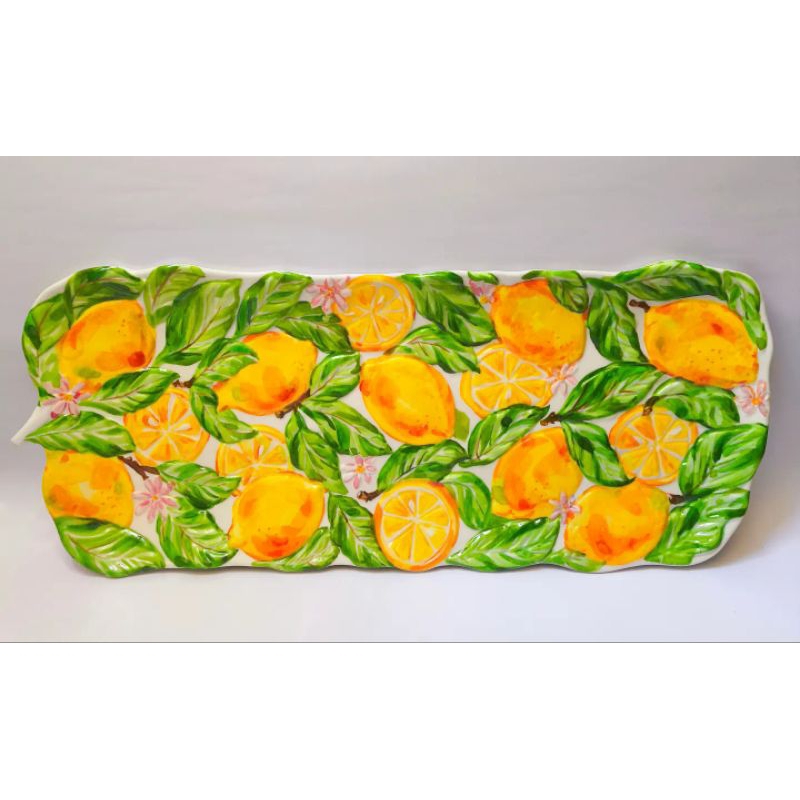 Embossed Lemon Rectangular Platter Melamine | Shopee Philippines