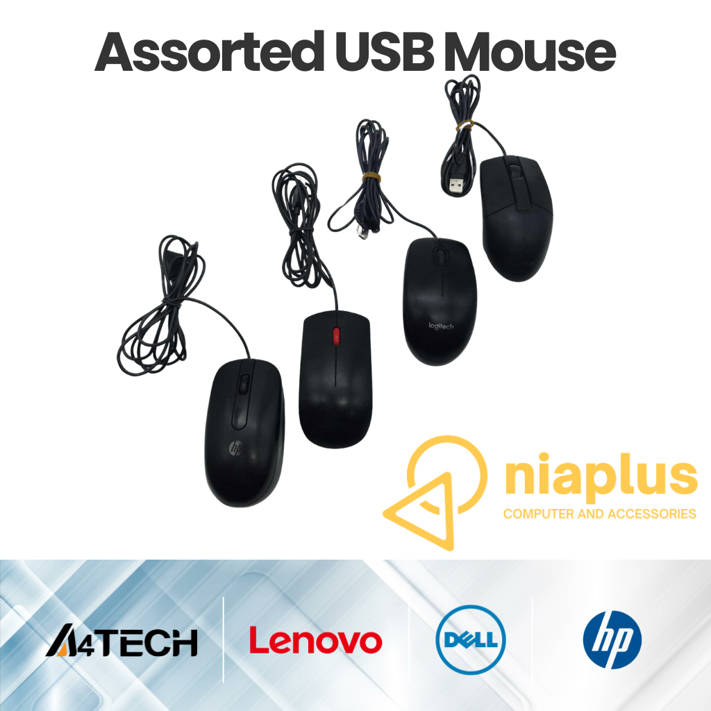 Used Assorted Branded USB Mouse | Shopee Philippines