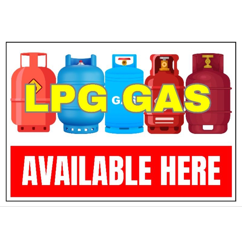 LPG GAS Signage Available Here A4 Size Laminated | Shopee Philippines