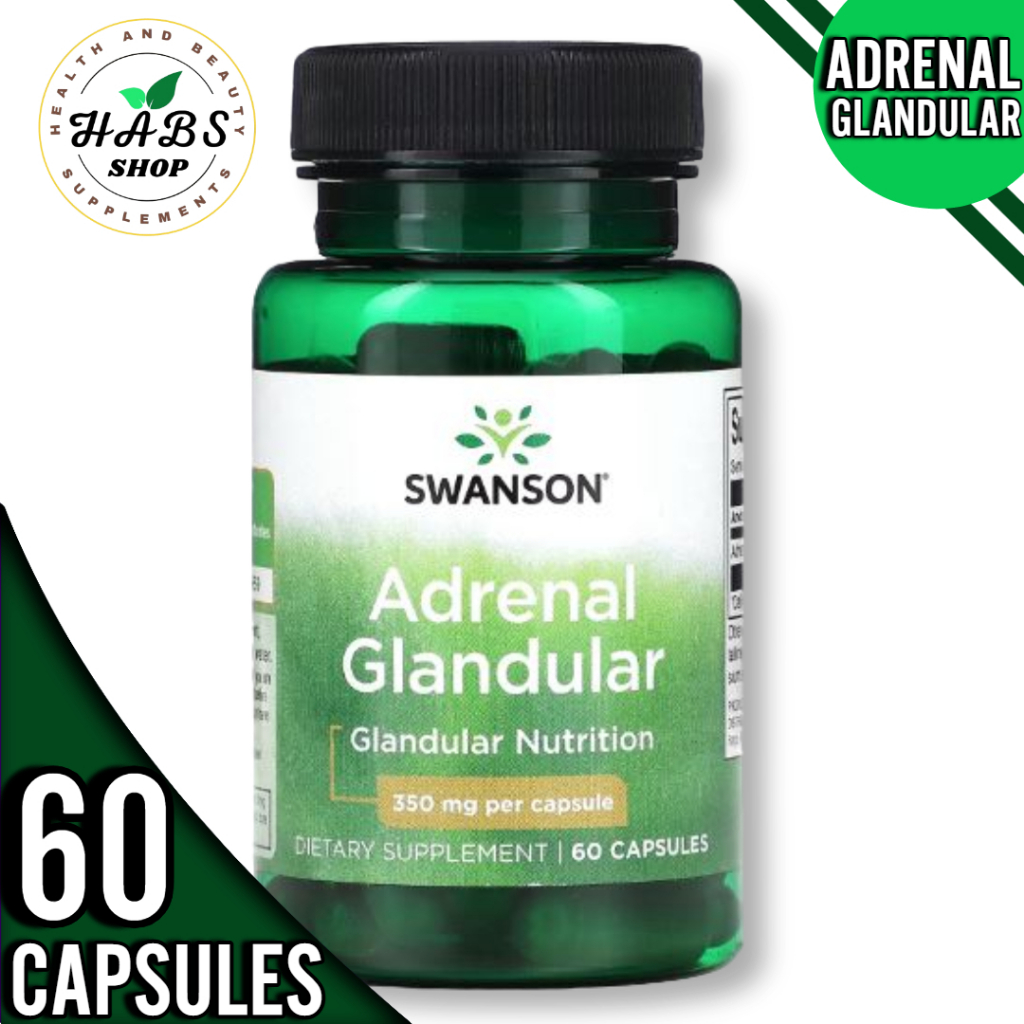Swanson, Adrenal Glandular, 350 mg, 60 Capsules | Shopee Philippines