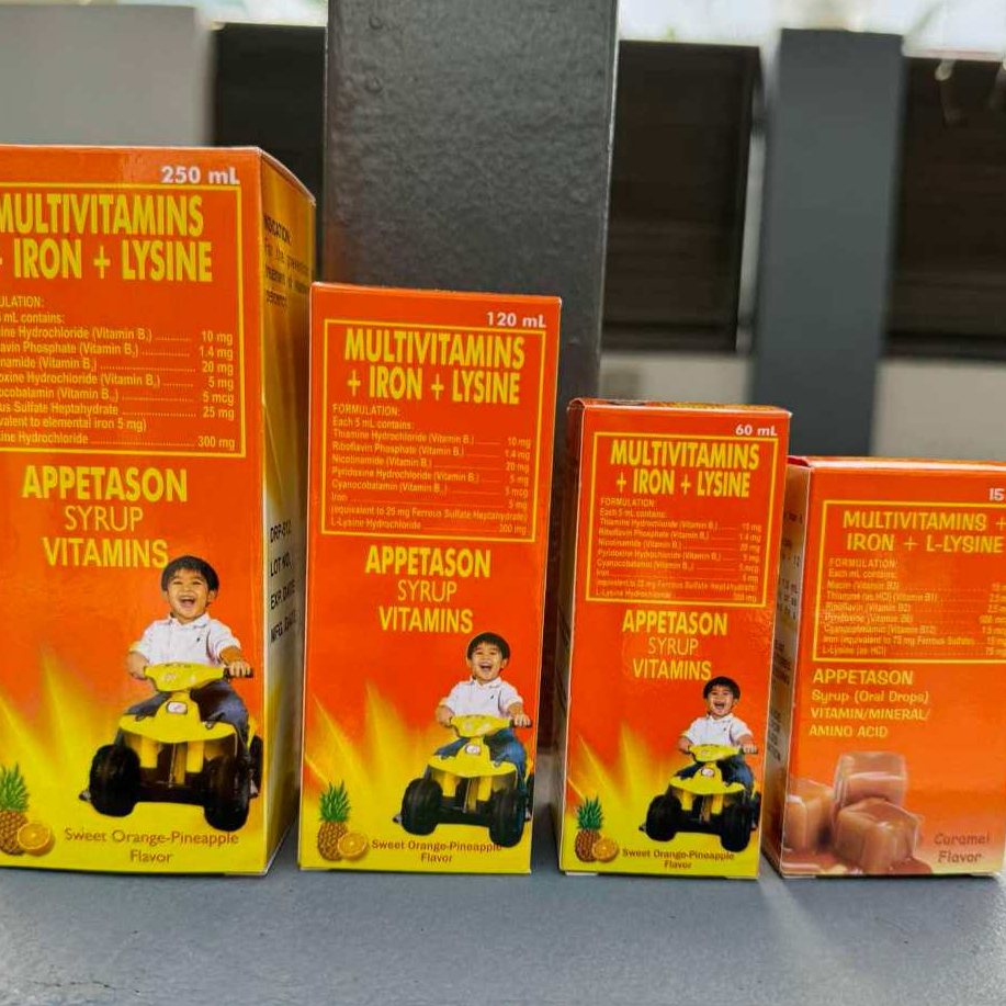 Appetason Syrup Multivitamins + Iron + Lysine Sweet Orange- Pineapple ...