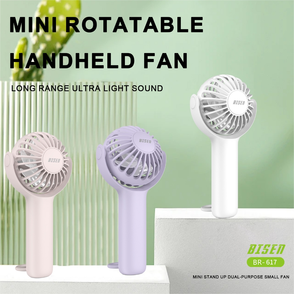BISEN BF-617 360° Rotatable Head Portable Mini Fan Rechargeable ...