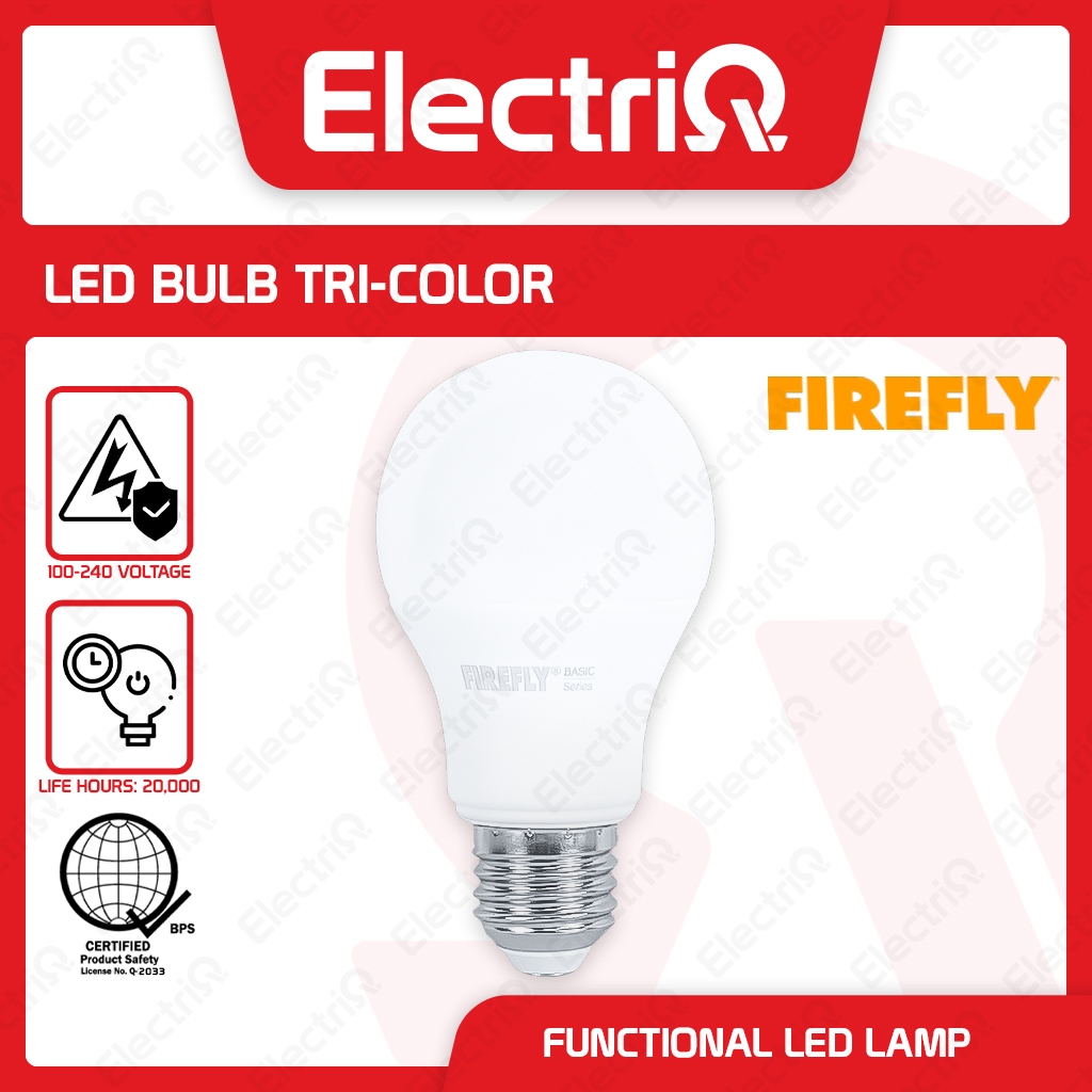 Electriq l Firefly Basic Series LED Bulb Tri-Color Functional LED Lamp ...