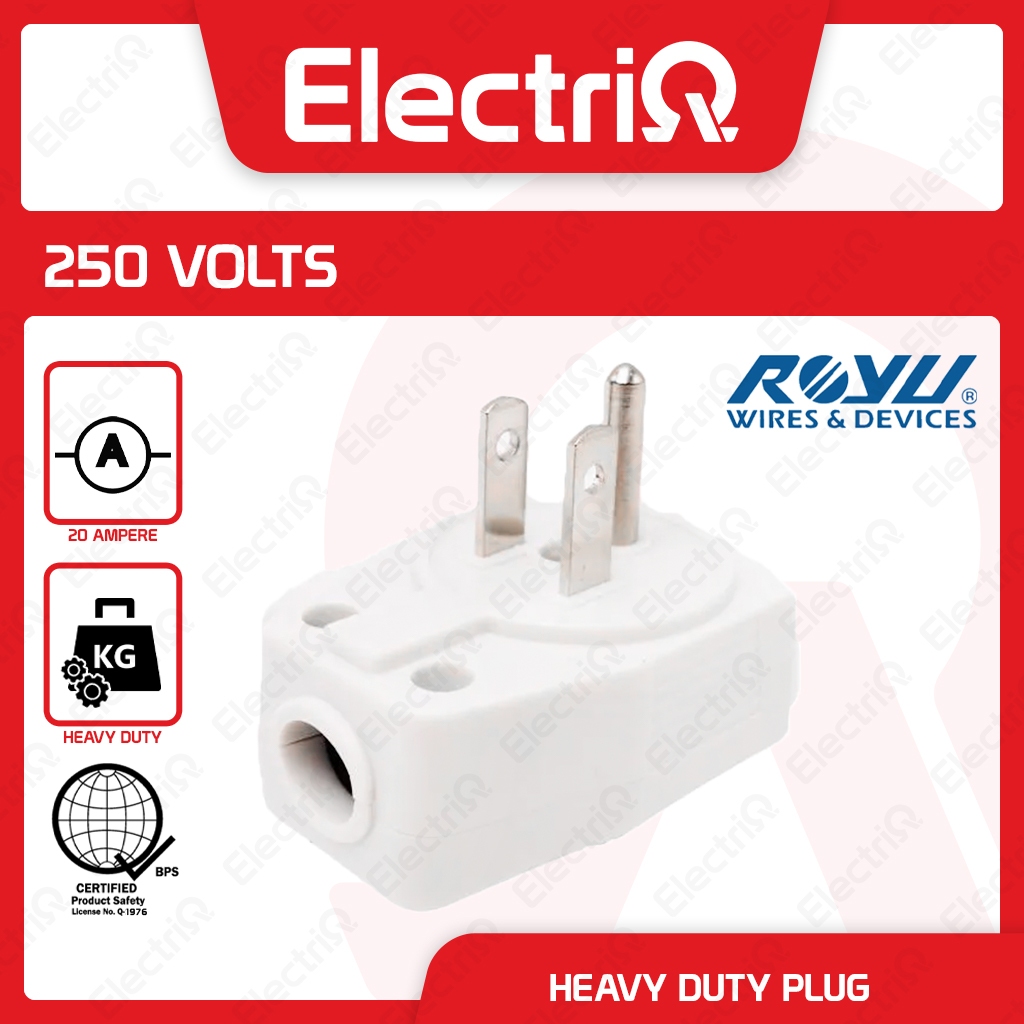 Electriq l Royu Heavy Duty Plug with Grounding REDPL108 | Shopee ...