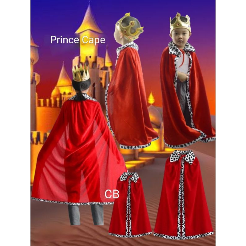 Prince Cape Costume For Kids Free Size thick fabric | Shopee Philippines