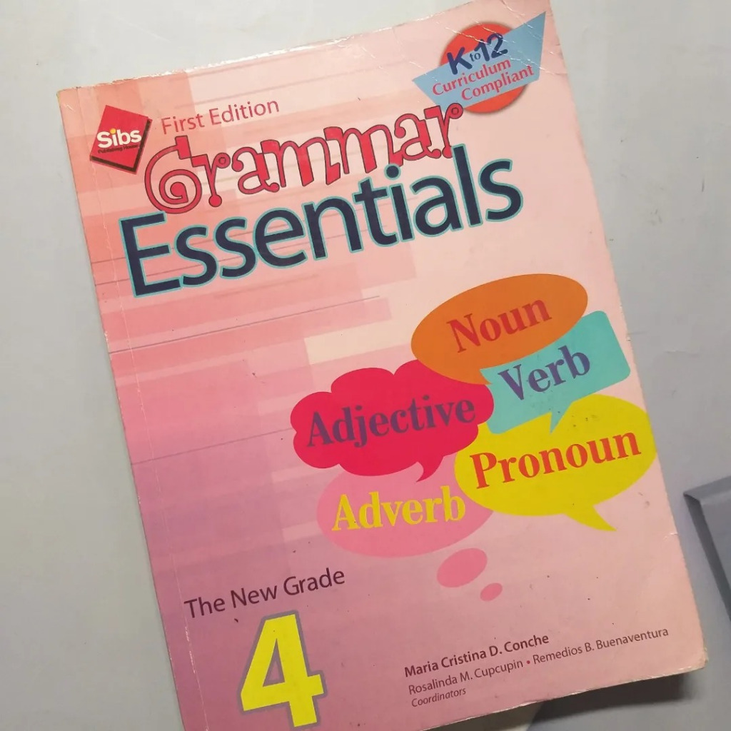 GRAMMAR ESSENTIALS Grade 4 - English Textbook Grade 4 - Preloved ...