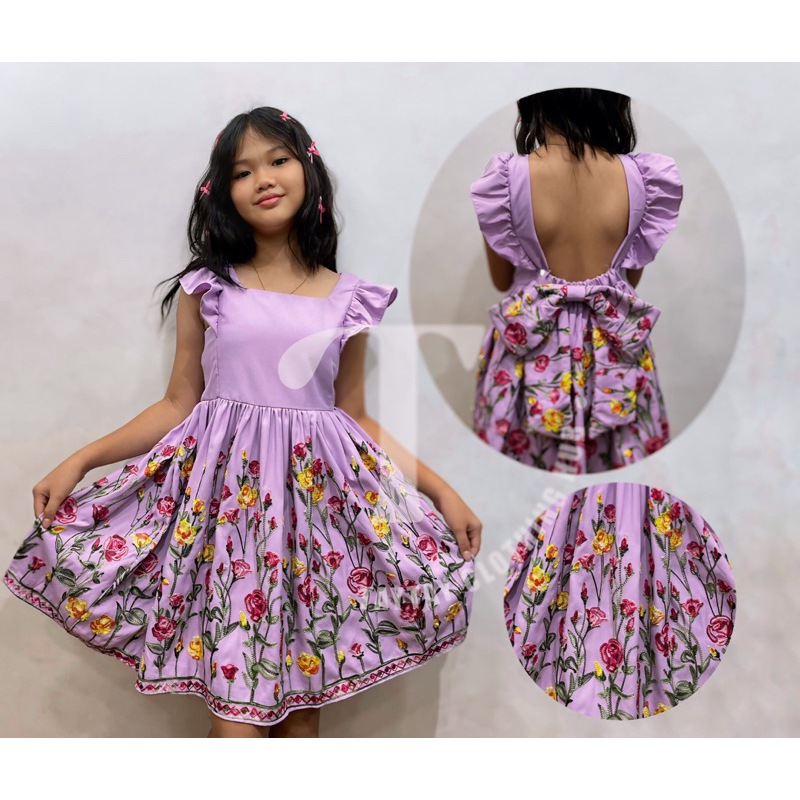 Ella SENEPA S/M/L (2-9y/o) Big Back Ribbon Dress | Shopee Philippines