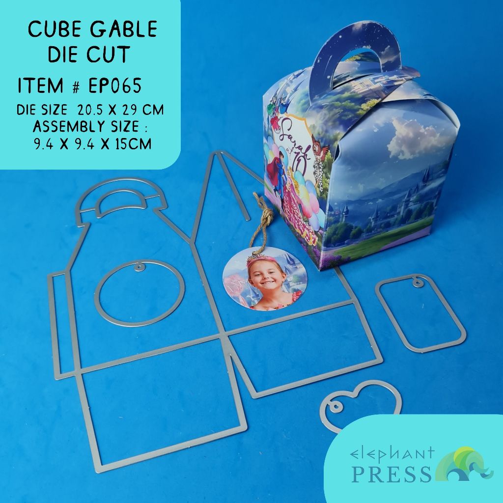 (READY STOCK) *EP065* CUBE GABLE BOX CARBON STEEL METAL DIE CUT ...