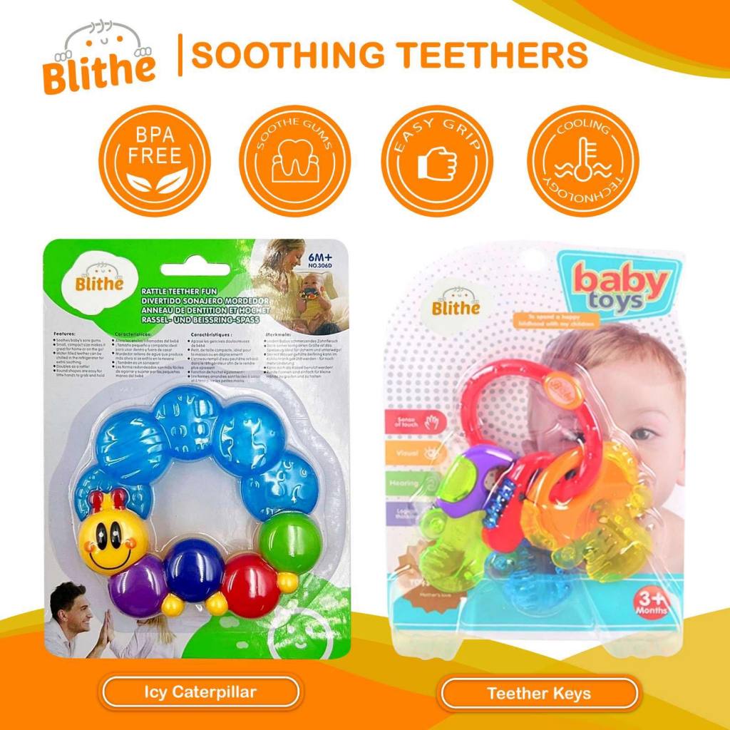 Blithe Baby Teether Keys Icybite Cooling Gel Water Filled Lighting ...