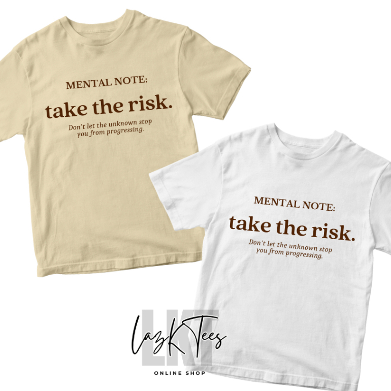 LAZKTEES - Take The Risk Aesthetic T-shirt Cotton Spandex Unisex ...