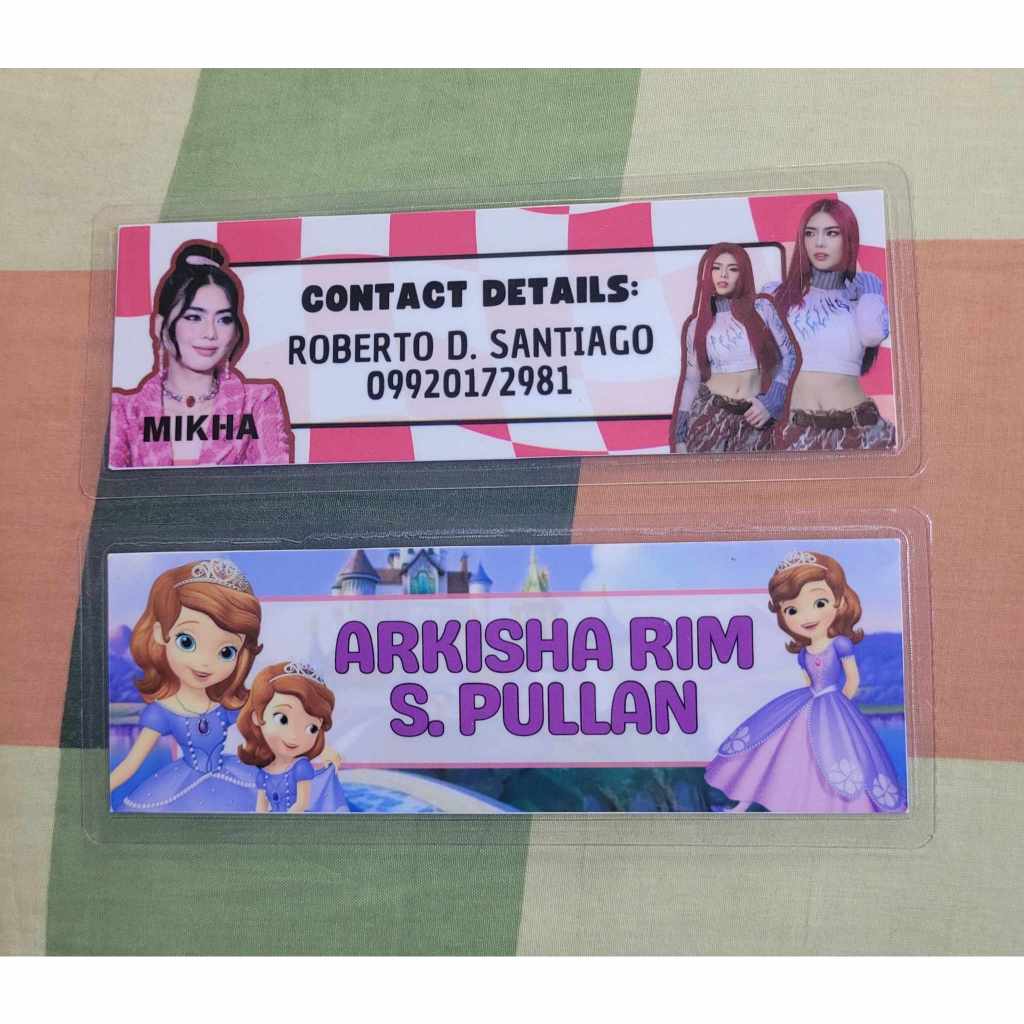 Personalized Laminated Name Plate with free ID LACE | Shopee Philippines